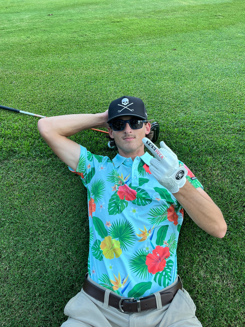 Shankitgolf Skull And Crossbones Black Adjustable Golf Hat – Shank it Golf