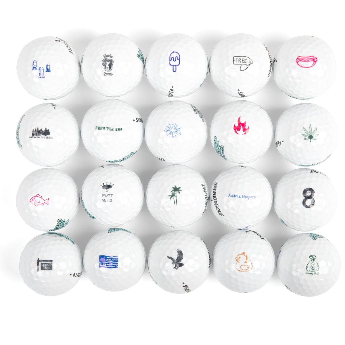 Shankitgolf Ball Stamps 5+ Designs – Shank it Golf