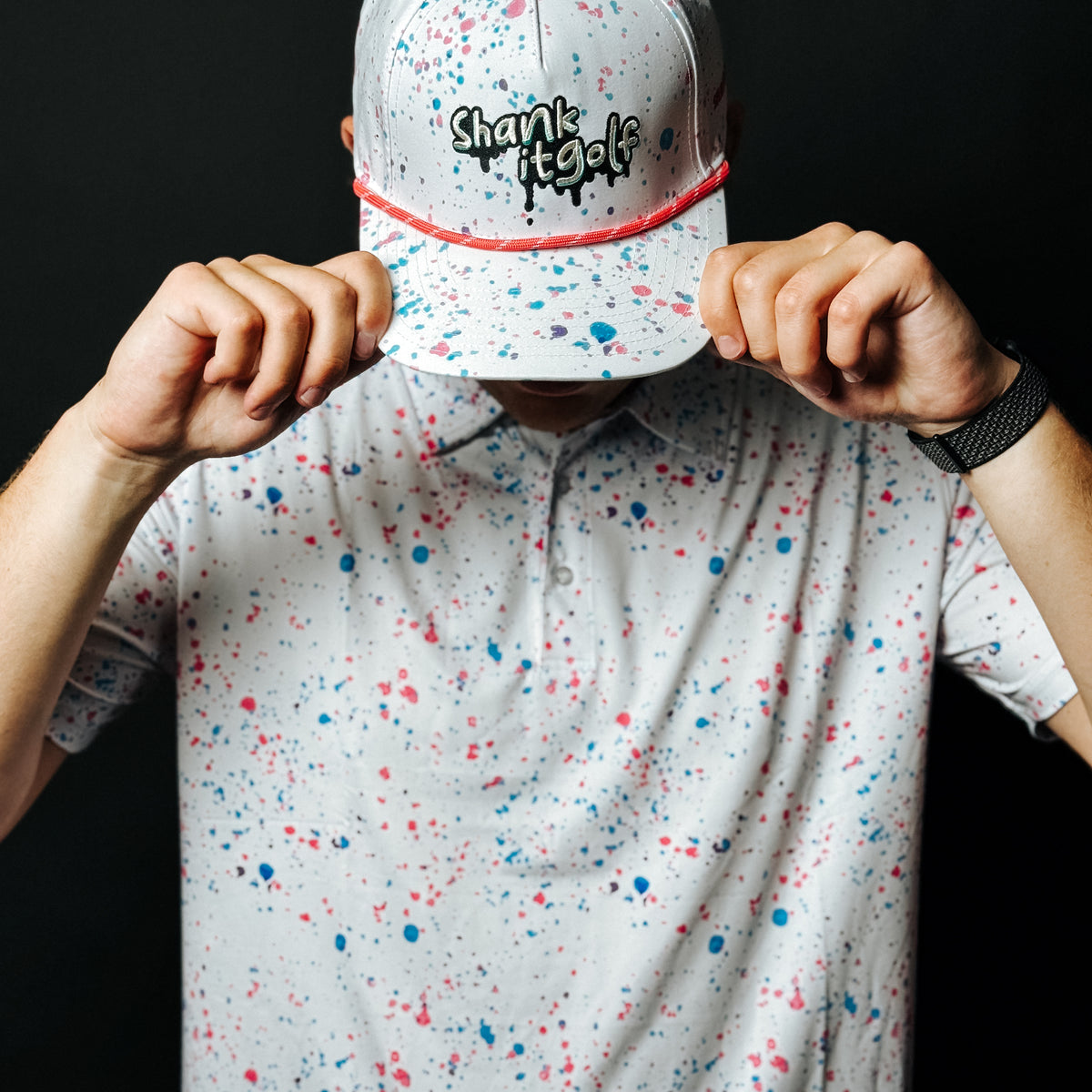 Drippy White Paint Hat – Shank it Golf