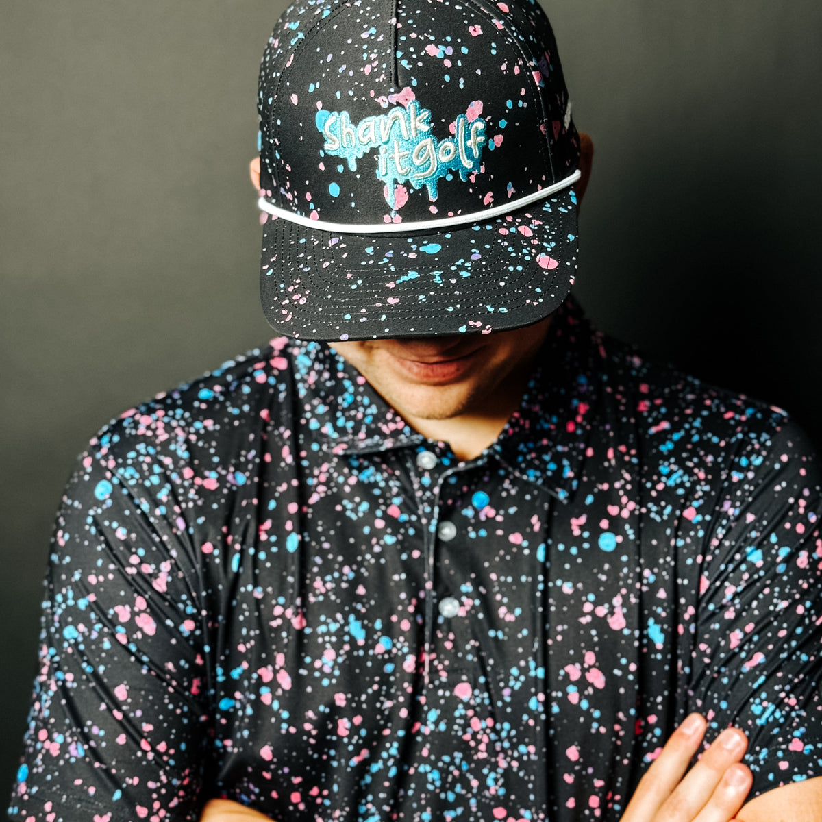 Drippy Black Paint Hat – Shank it Golf